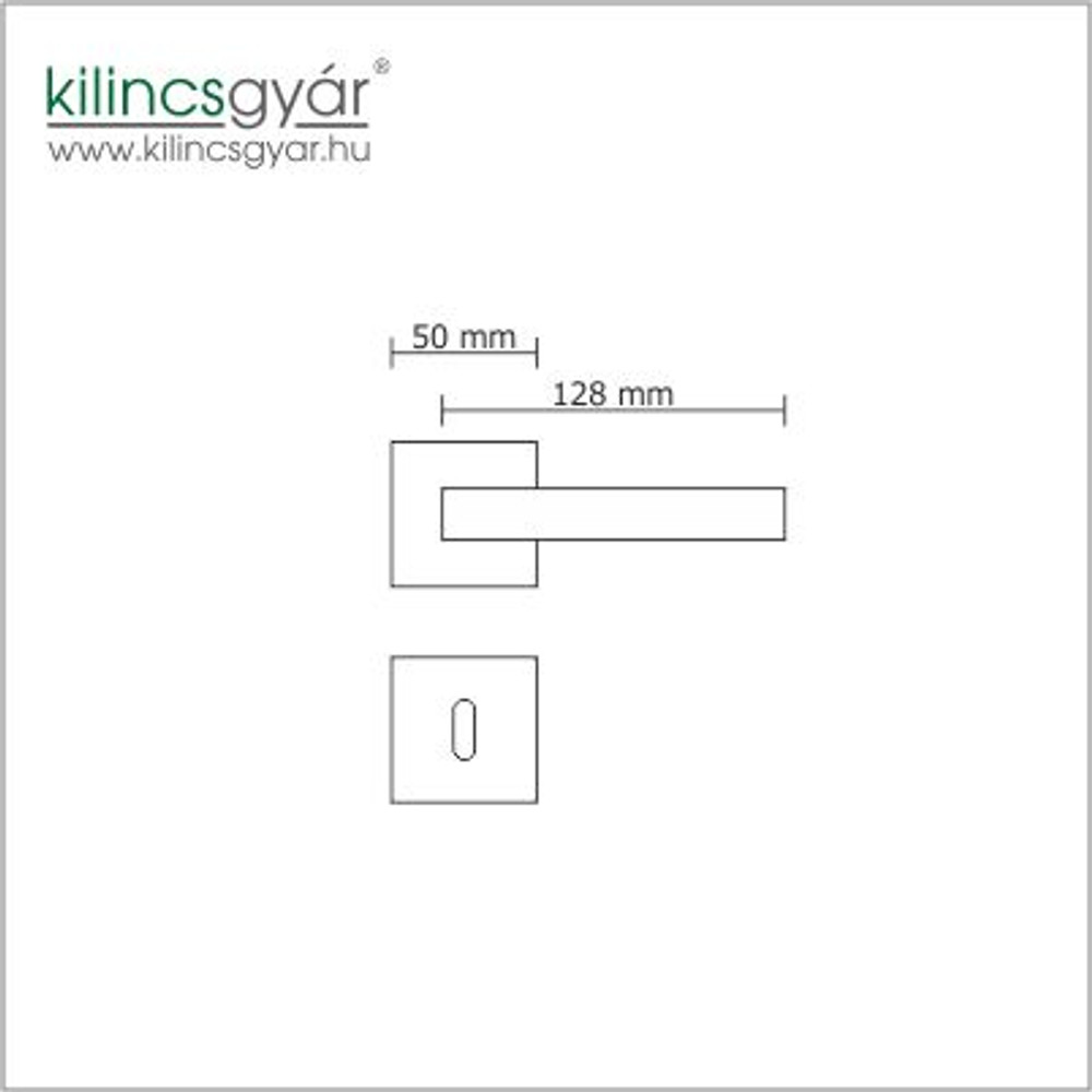 Maestro Thema Pro rozsdamentes acél négyzetrozettás kilincsgarnitúra ...