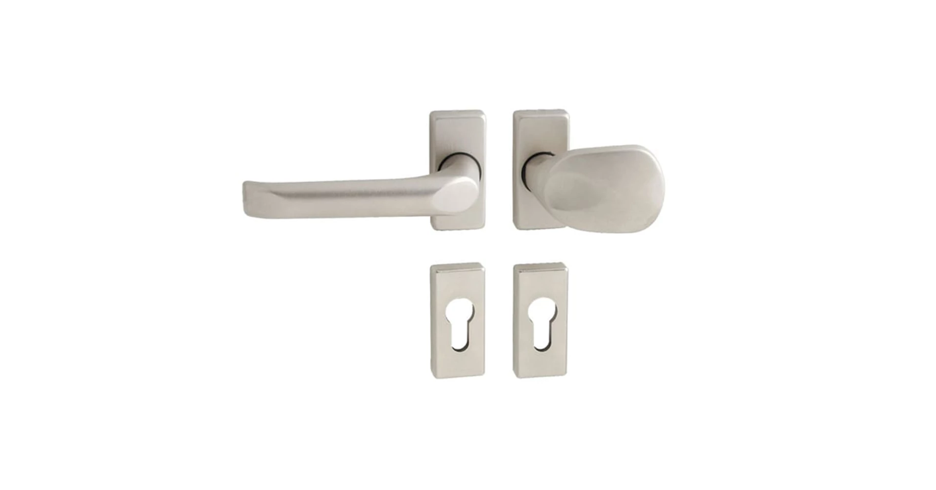 Pascal Felix matt nikkel téglalap rozettás kilincsgarnitúra UHR ...