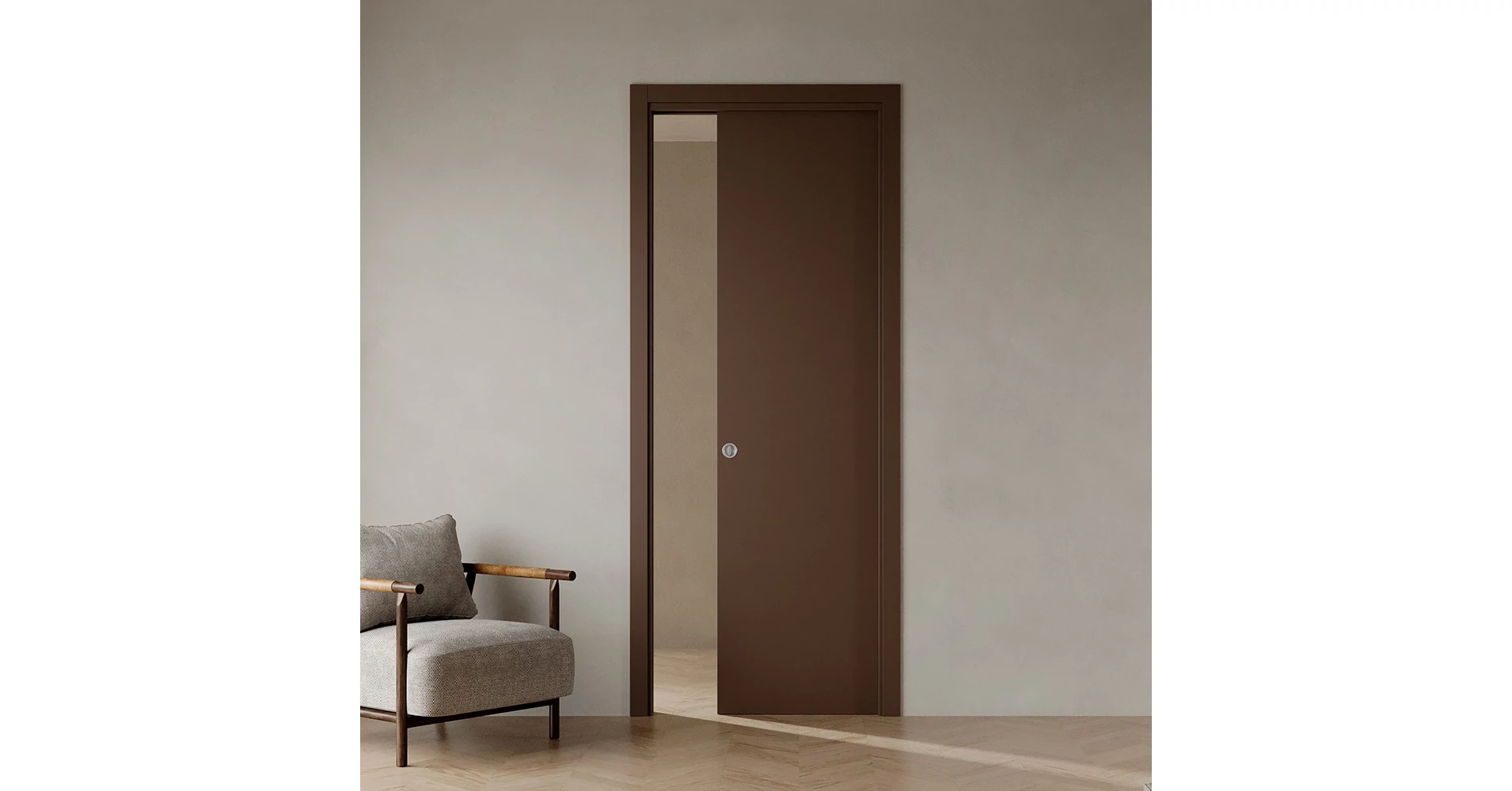 Ermetika Classic Evolution egyszárnyú falban futó tolóajtó tokborításos ...