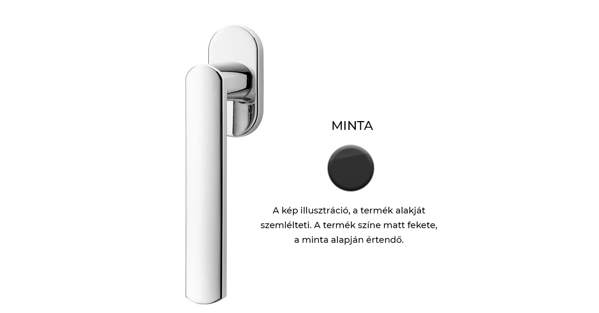 DND Luce matt fekete ablakfélkilincs