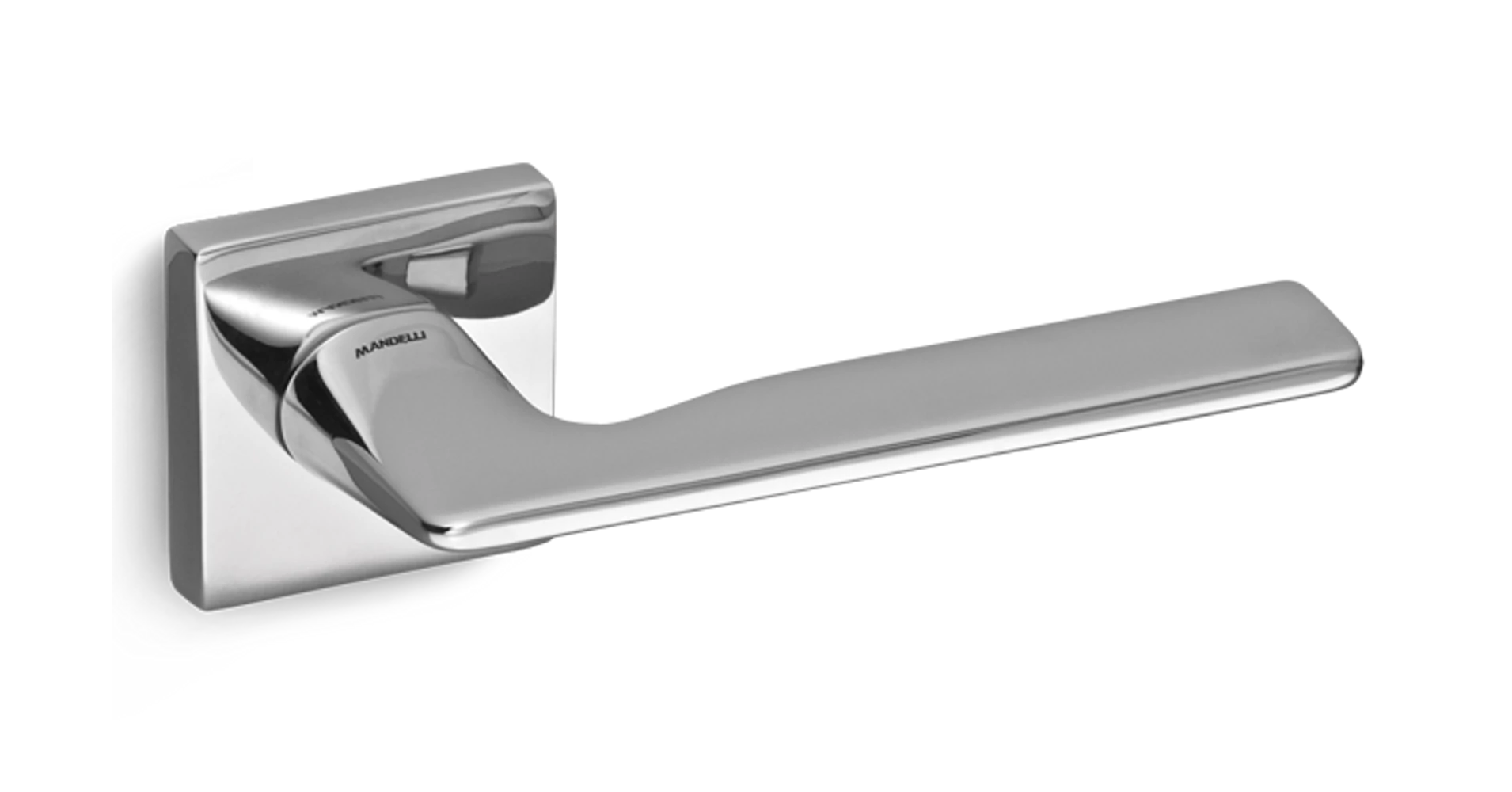 Mandelli Kiri fényes króm négyzetrozettás kilincsgarnitúra - Különálló ...