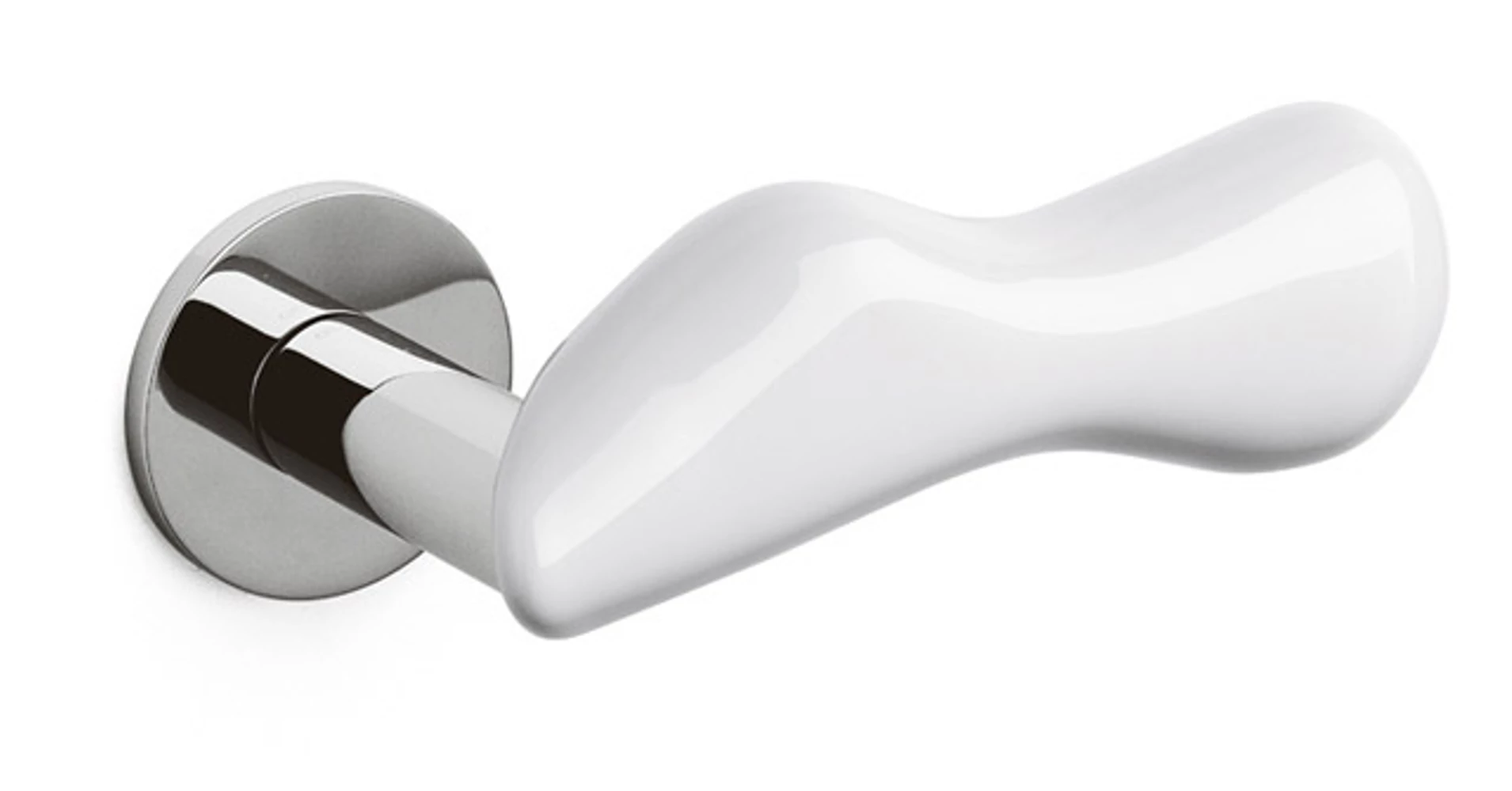 Olivari Chelsea fényes króm - fehér körrozettás kilincsgarnitúra M232B ...