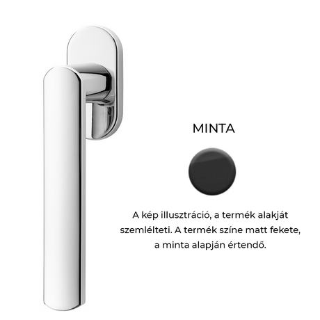 DND Luce matt fekete ablakfélkilincs